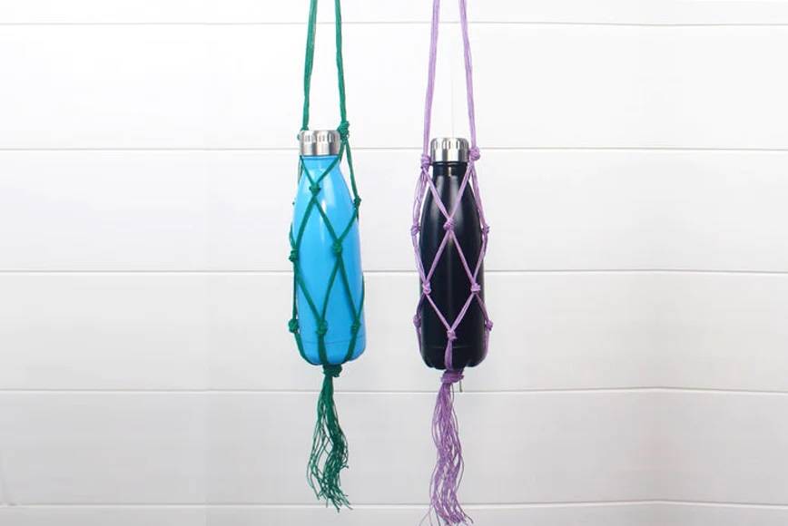 Macrame Water Bottle Holder DIY Tutorial (Video) – Hemptique